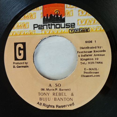Tony Rebel & Buju Banton - A So (7", RE)